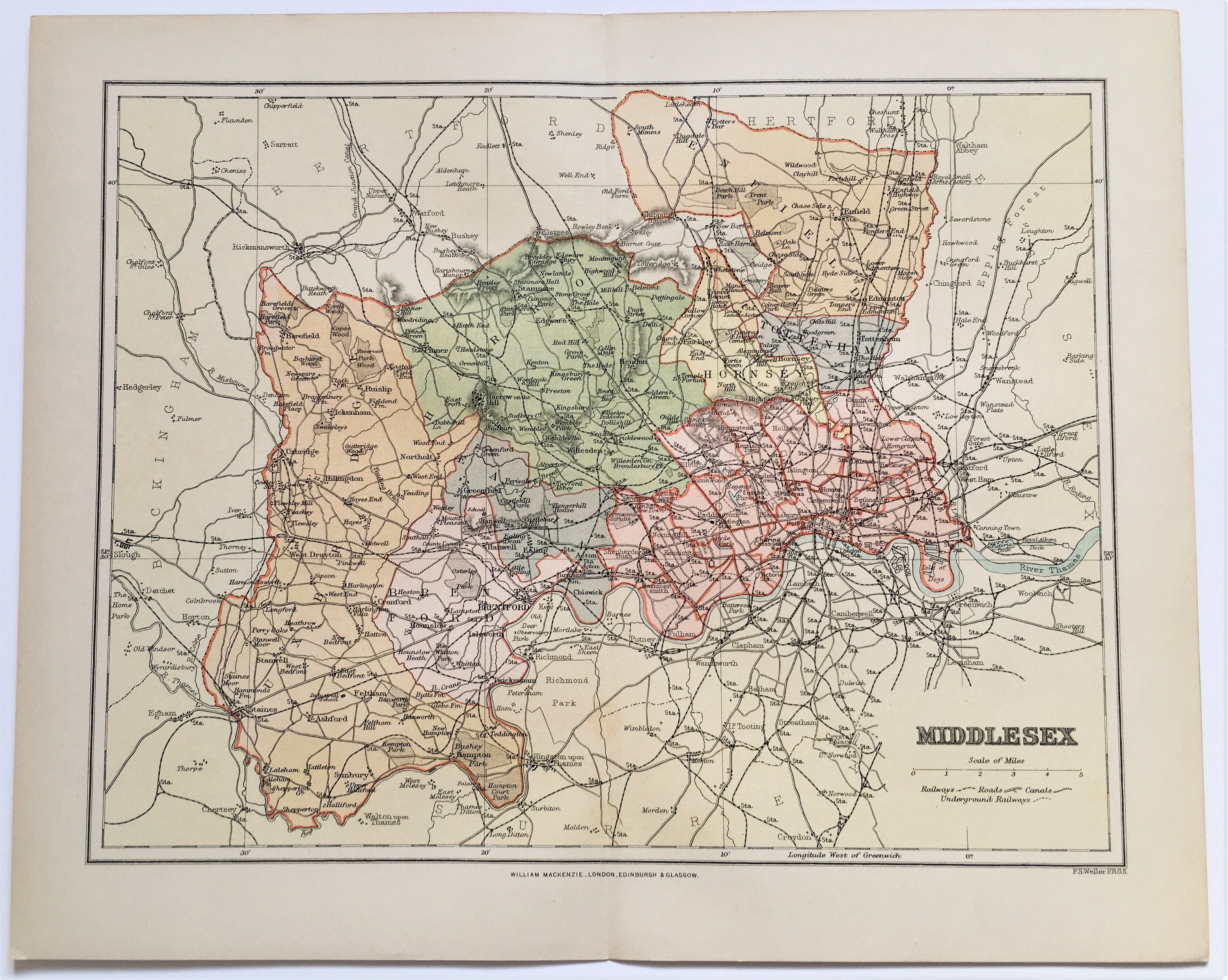 Globes & Maps Home Décor Pastel Colours 1860s Victorian English County ...