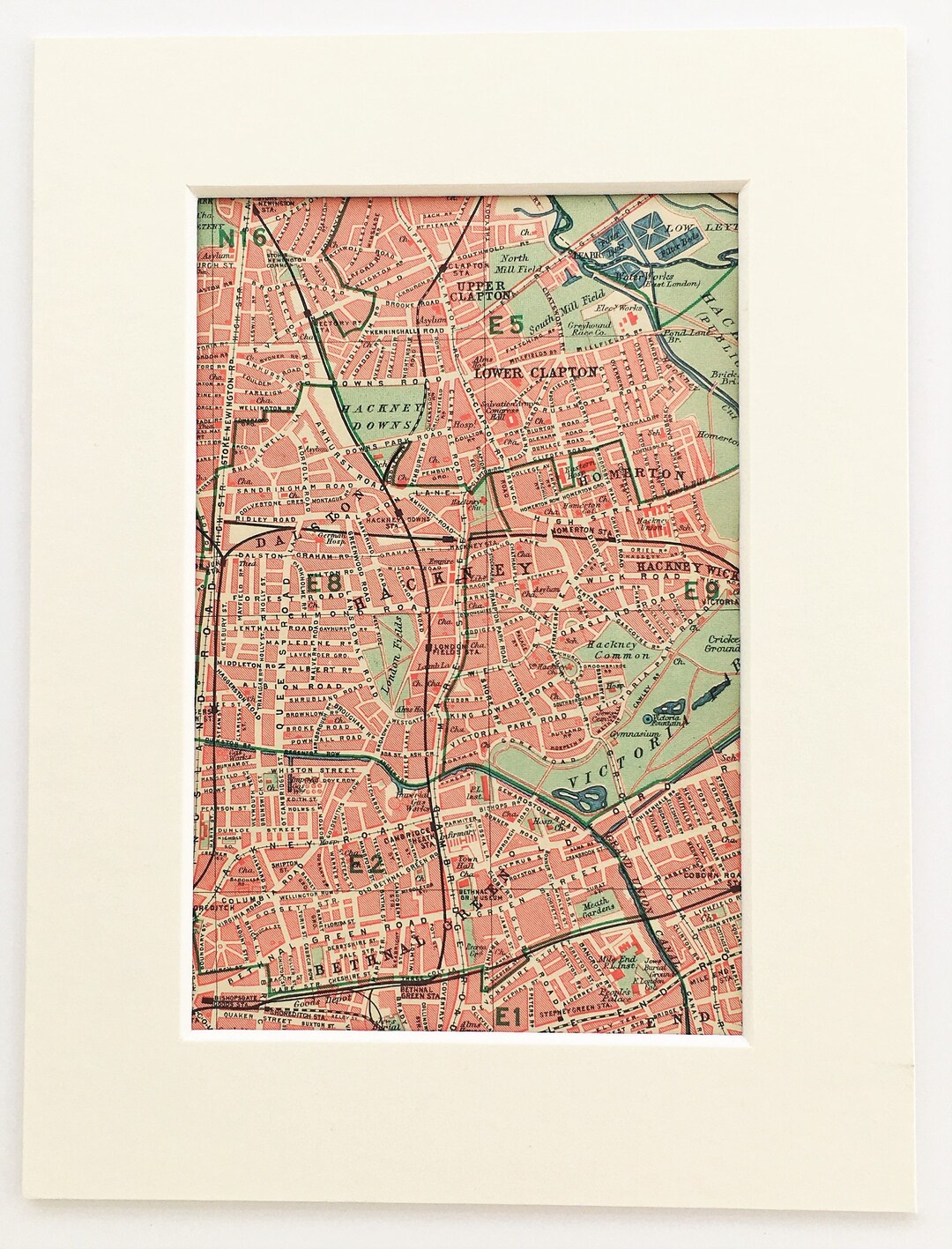 1945 VINTAGE LONDON MAP North London Hackney Bethnal Green - Etsy