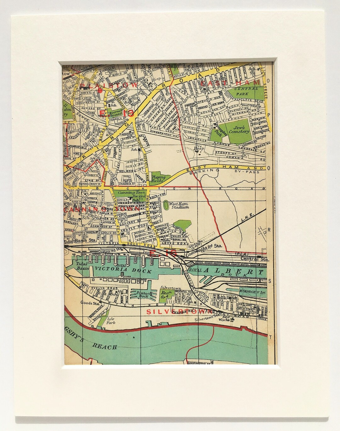 1930s VINTAGE LONDON MAP East London Silver Town Canning - Etsy