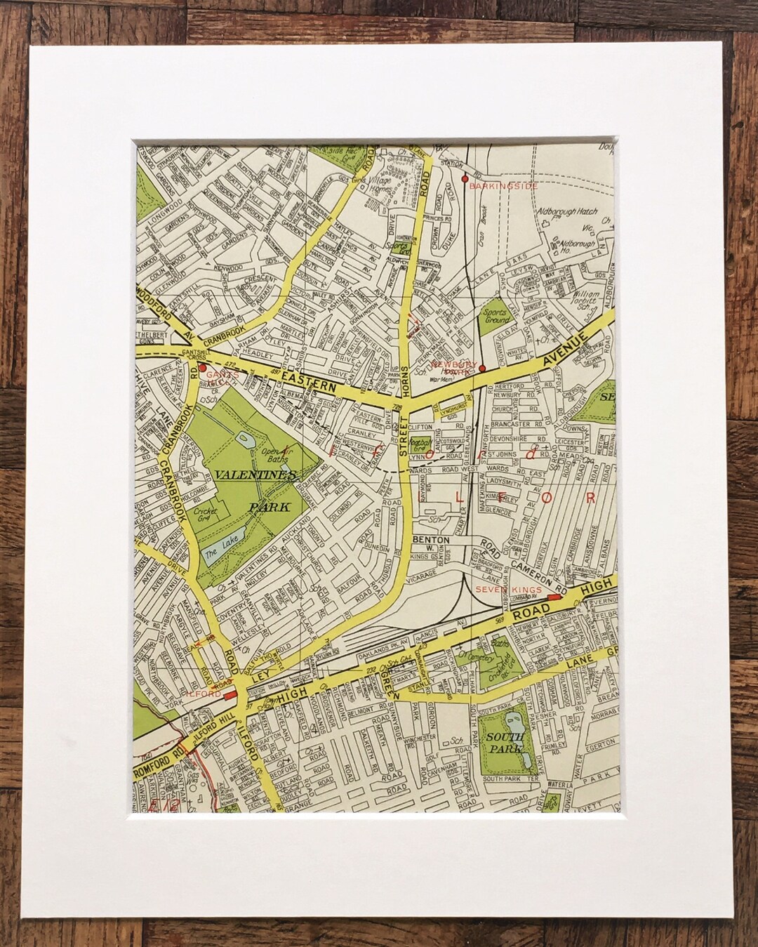 C. 1960 VINTAGE LONDON MAP East London Barkingside Gants - Etsy