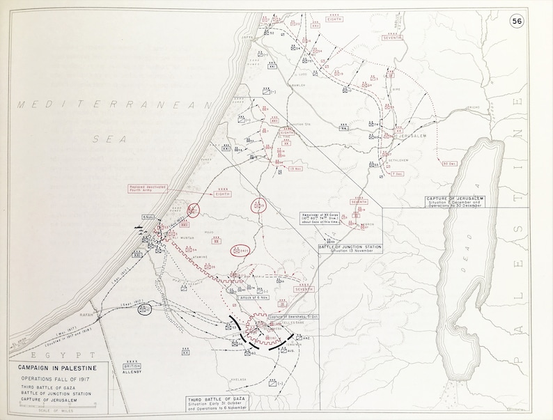 Palestine 1917, Gaza, First World War, Military History, 1960 Vintage ...