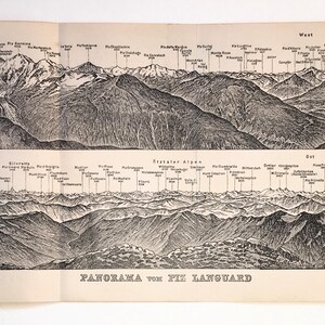 PIZ LANGUARD PANORAMA, Livigno Alps Mountains, Switzerland, 1911 ...