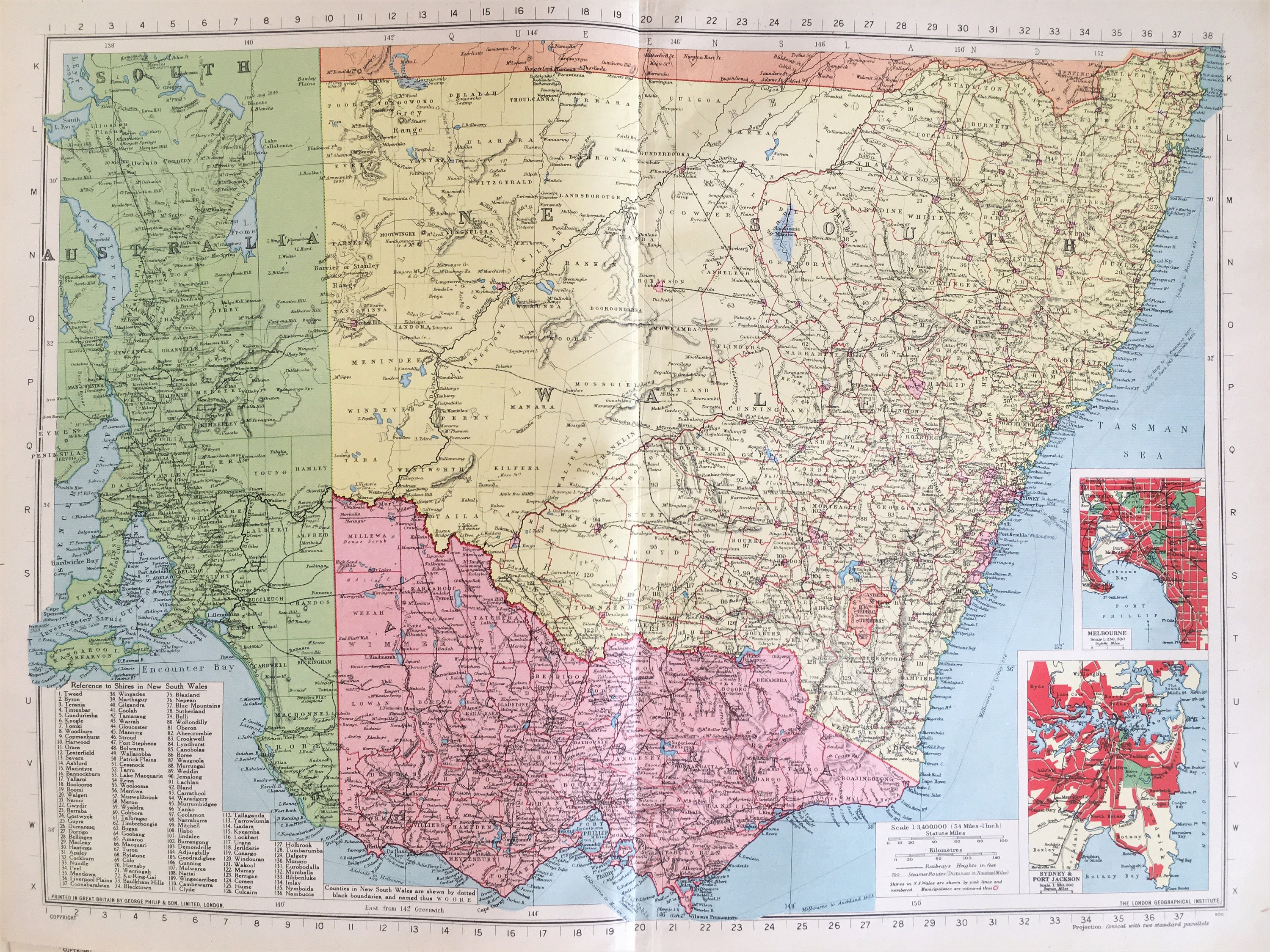 1945 Vintage Wartime Map : South Australia Victoria New - Etsy UK