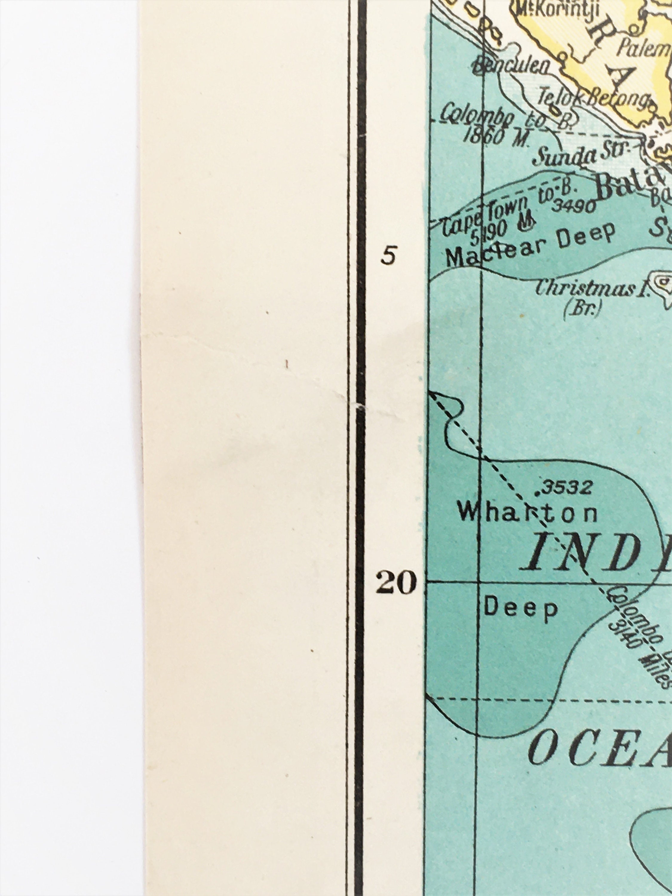 Huge Antique Map : Pacific Ocean Shipping Routes | Etsy UK