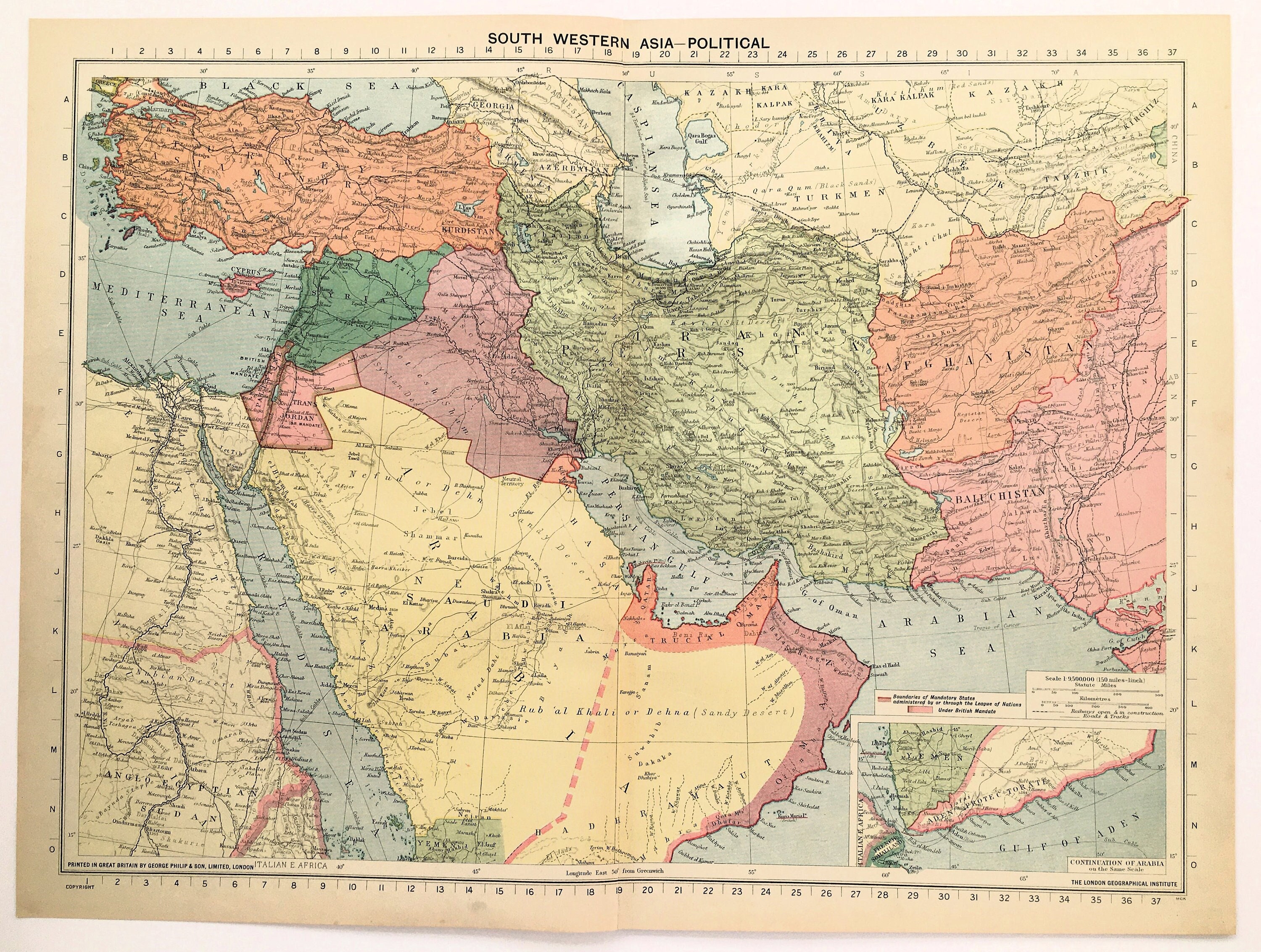 West Asia Political Map