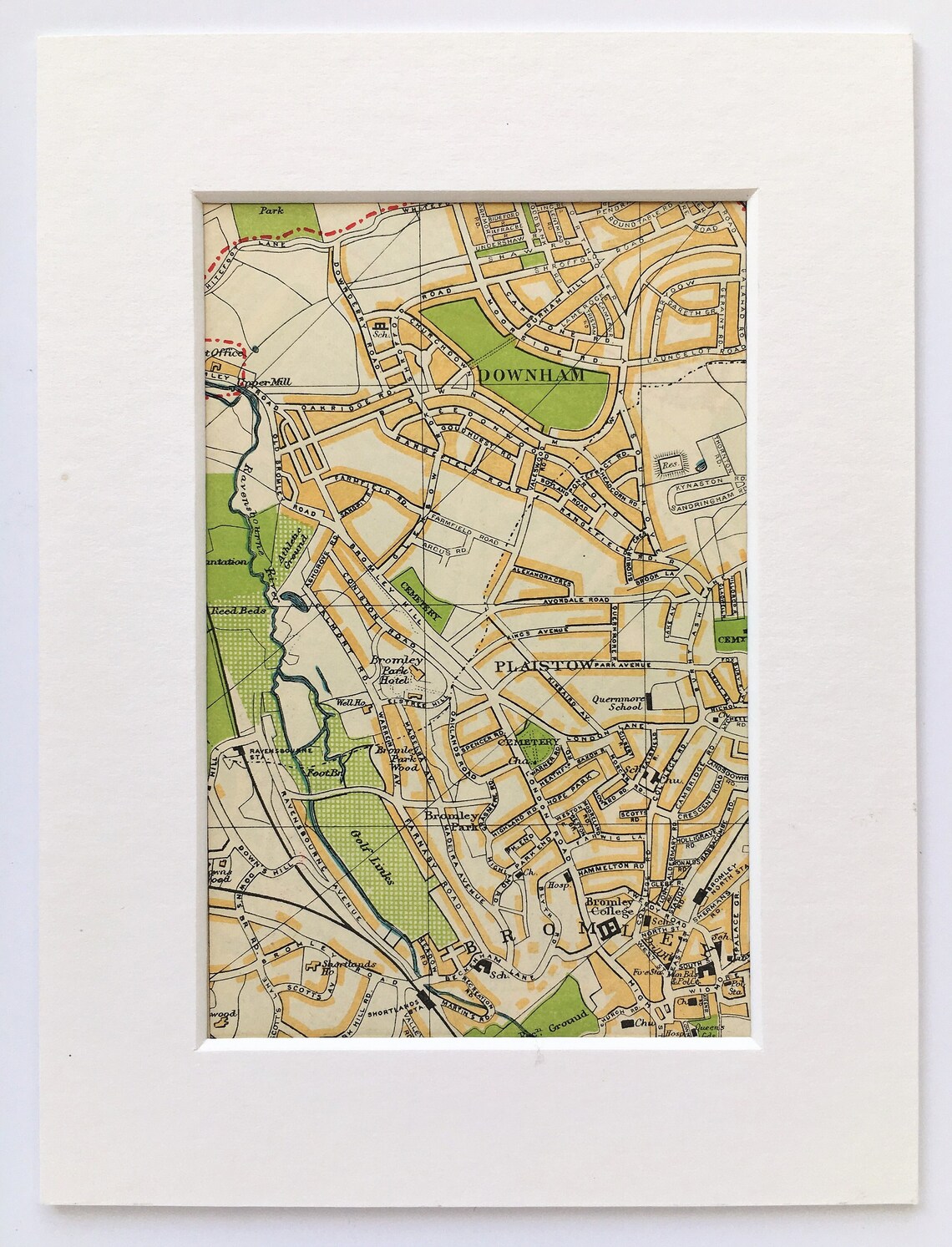 1930s VINTAGE LONDON MAP South East London Bromley - Etsy