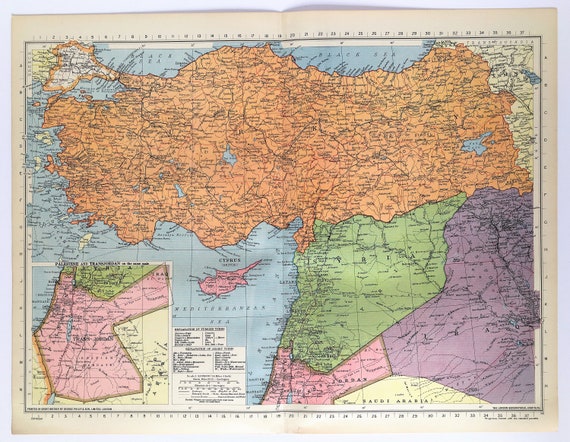 Pre 1945 middle east map