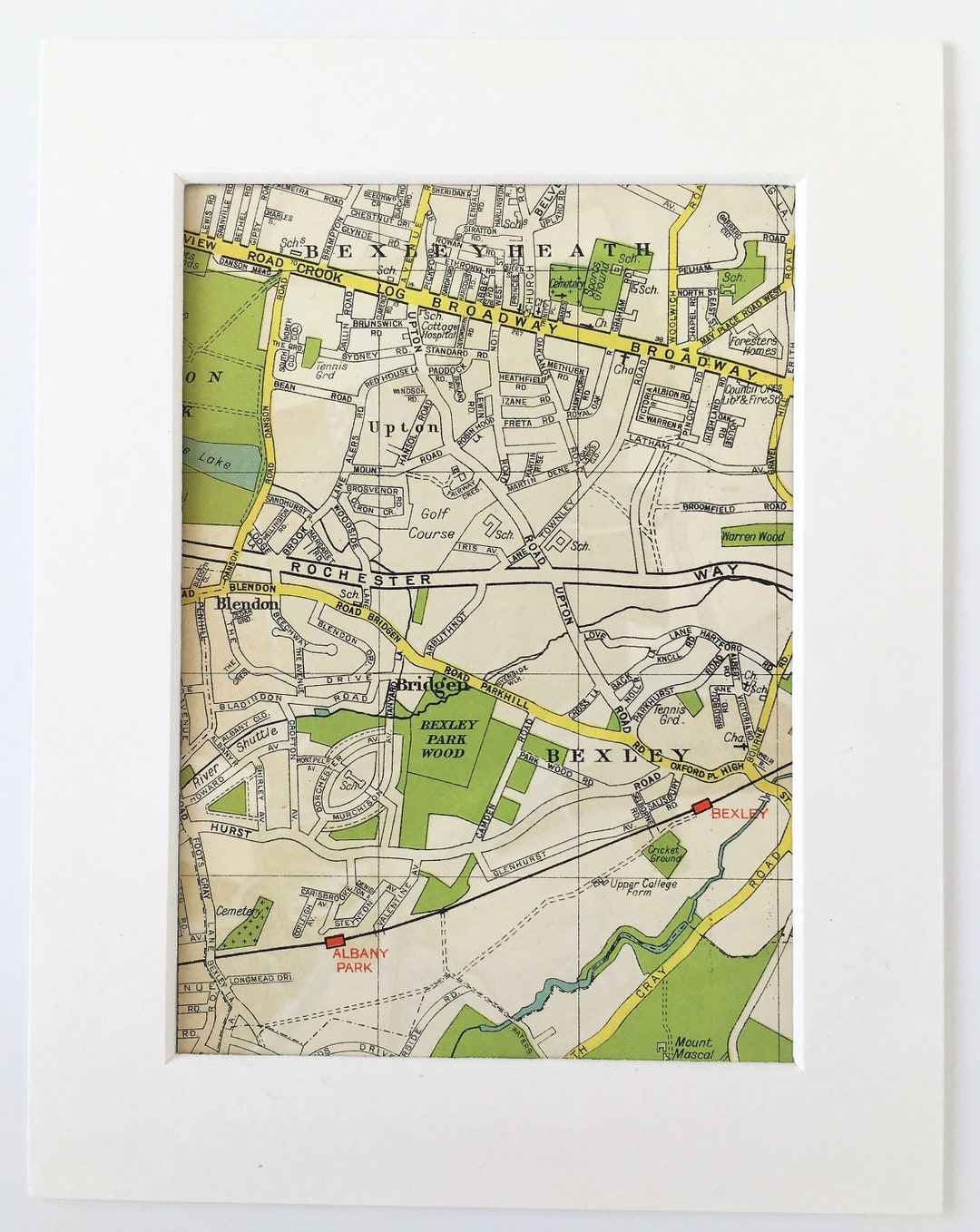 1940s VINTAGE LONDON MAP South East London Bexley - Etsy