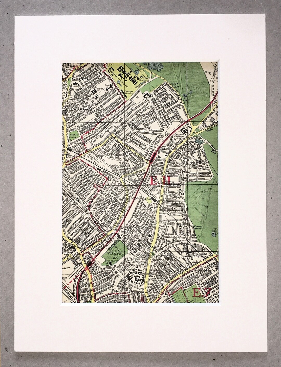 C. 1940 VINTAGE LONDON MAP North East London Walthamstow - Etsy