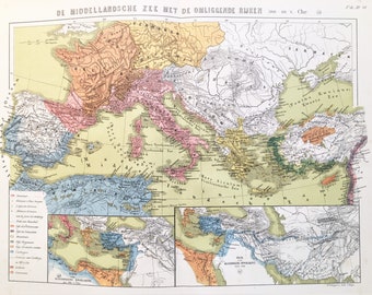 Mediterranean Map Bc - Etsy