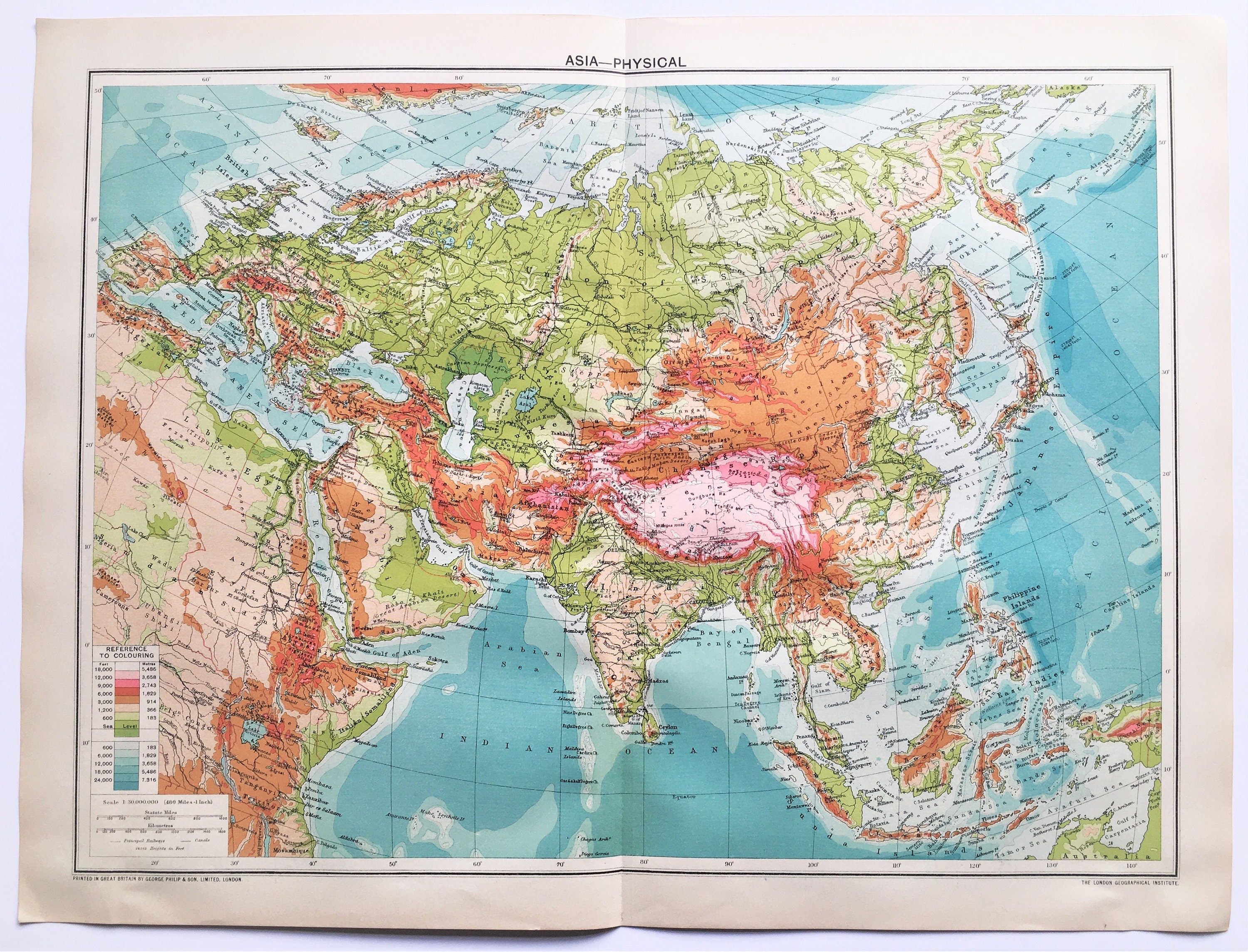 Home Décor Home & Living 1934 Vintage World Hemispheres Map Globes ...