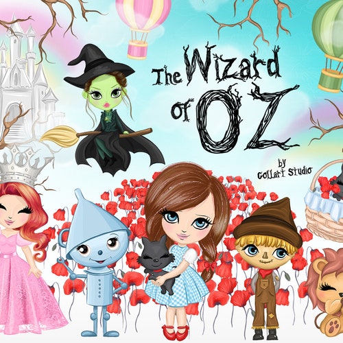 Wizard of Oz Clipart. Dorothy Tin Man Scarecrow Cowardly - Etsy