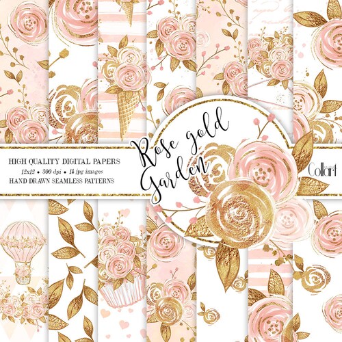 Watercolor Flowers Digital Paper Seamless Floral Digital | Etsy