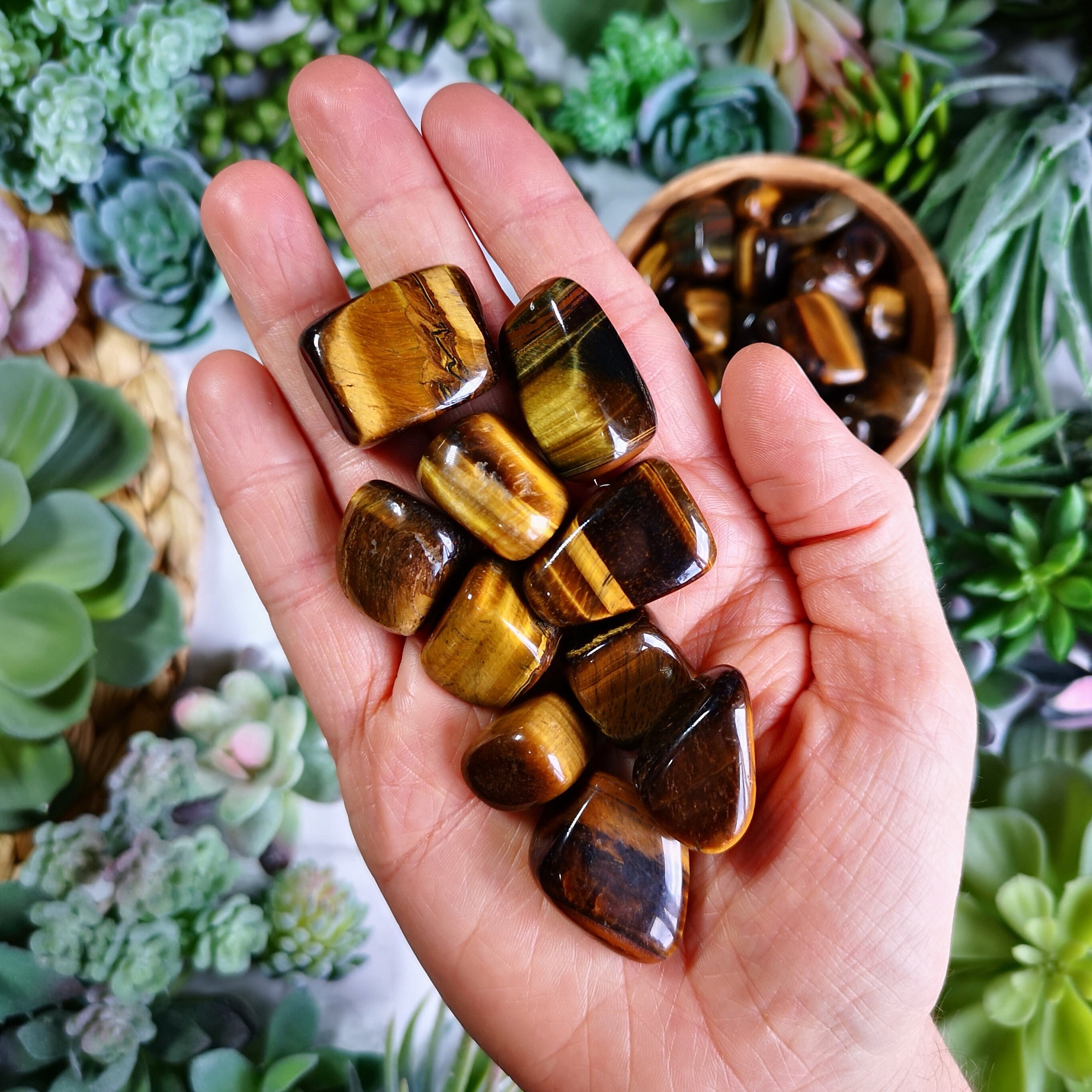 Large tigers eye stone store