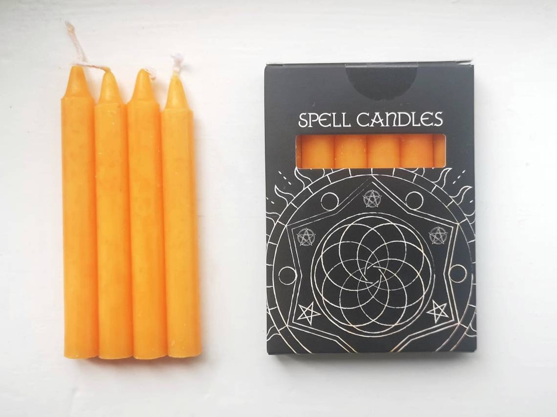 Orange Spell Candles Witchcraft Supplies | Etsy