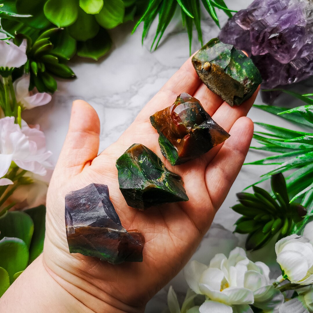 Raw Bloodstone Crystal Chunk Natural Healing Stone for Positive Energy ...