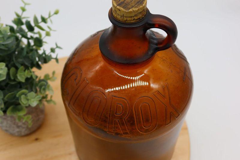 Vintage Glass Clorox Bottle Embossed Amber Brown Gallon Jug - Etsy