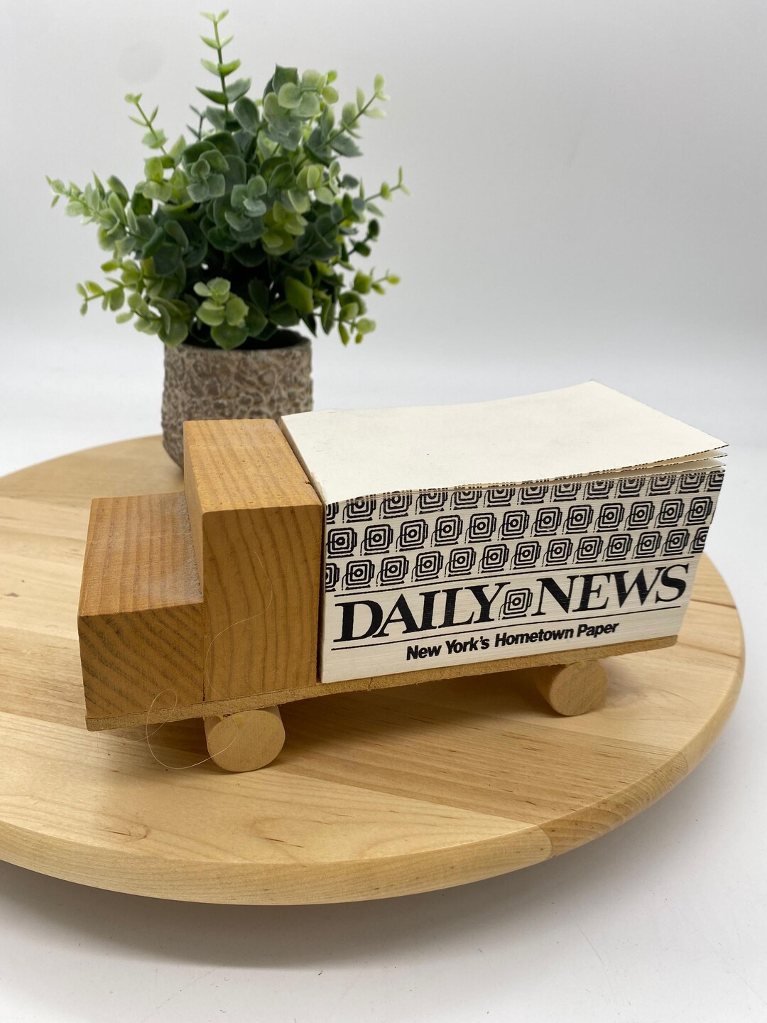 Vintage Mid Century Modern Advertising Desk Pad on Wood Truck "daily ...