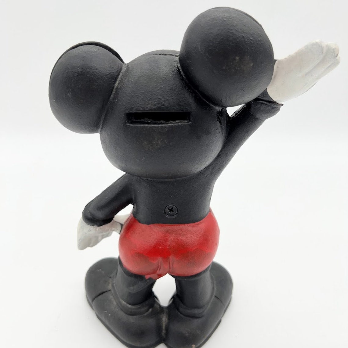Vintage 1960's Cast Iron Mickey Mouse Coin Bank - Etsy