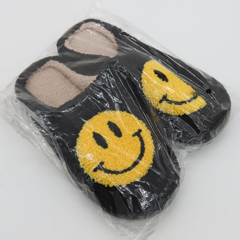 Smiley Face Slippers - Etsy
