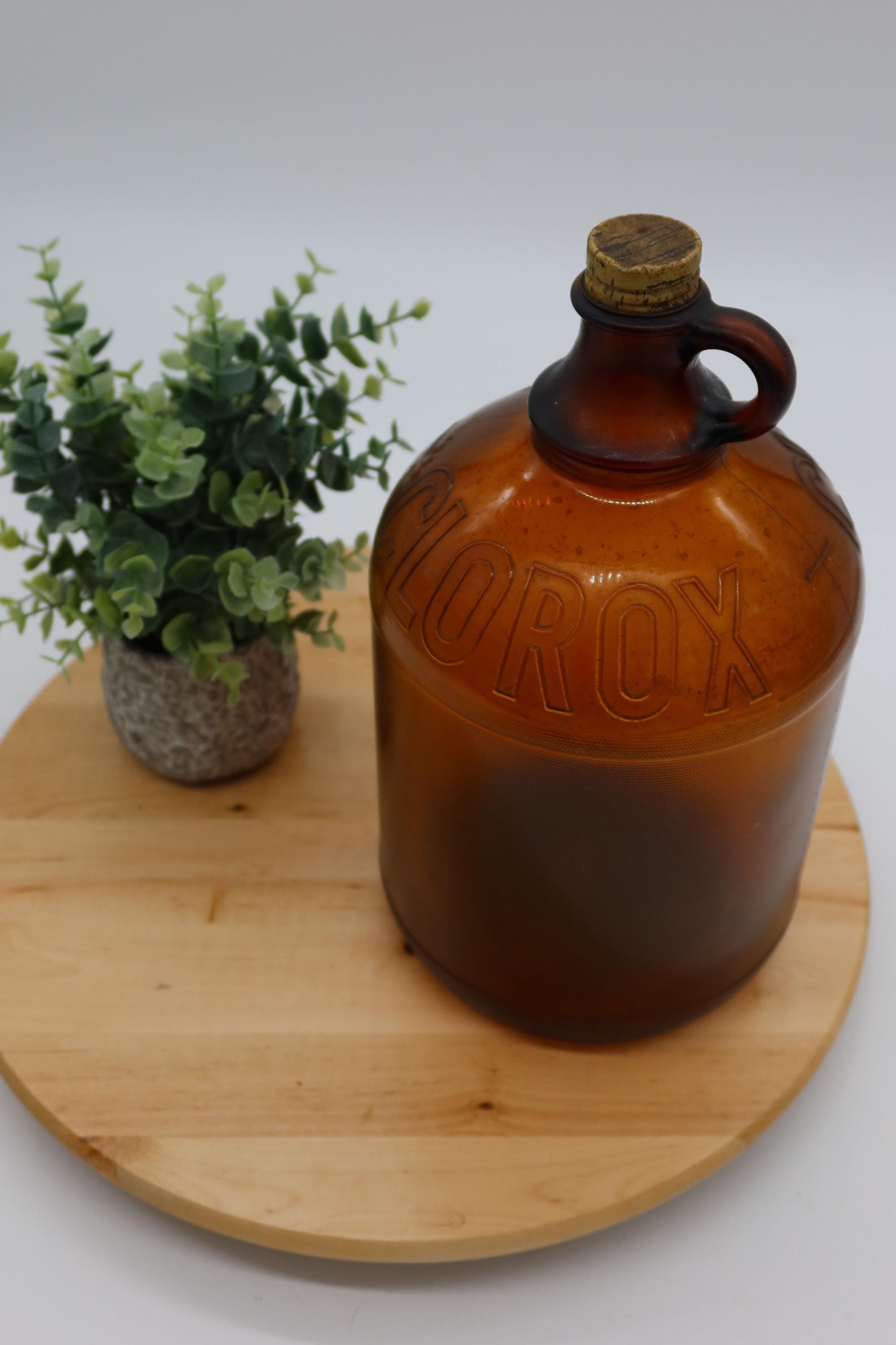 Vintage Glass Clorox Bottle Embossed Amber Brown Gallon Jug - Etsy