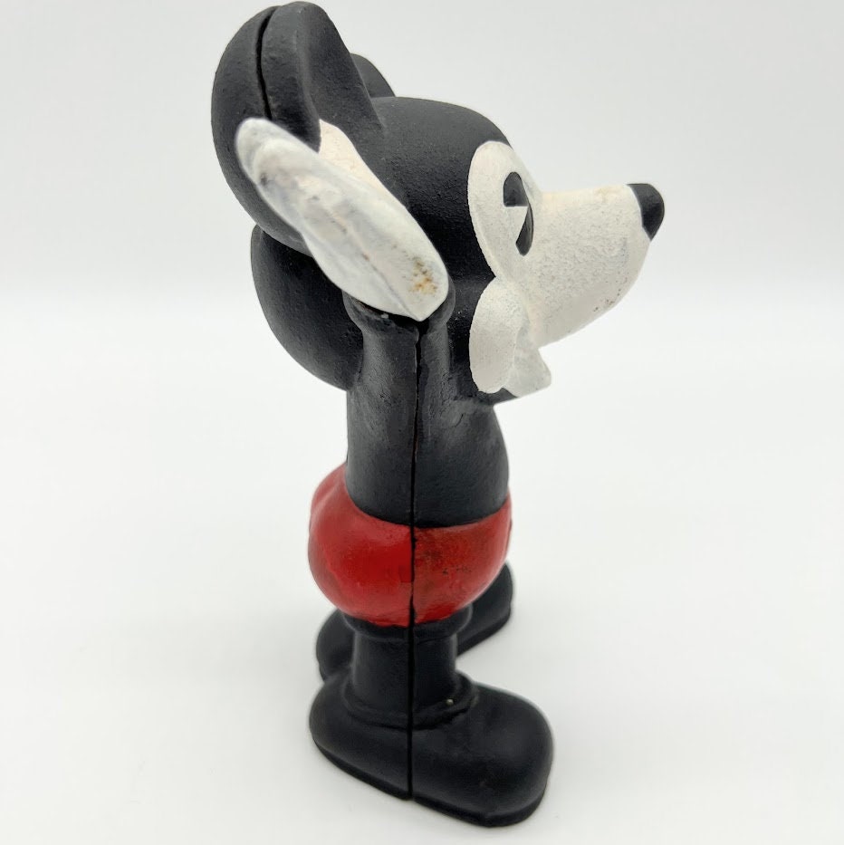 Vintage 1960's Cast Iron Mickey Mouse Coin Bank - Etsy