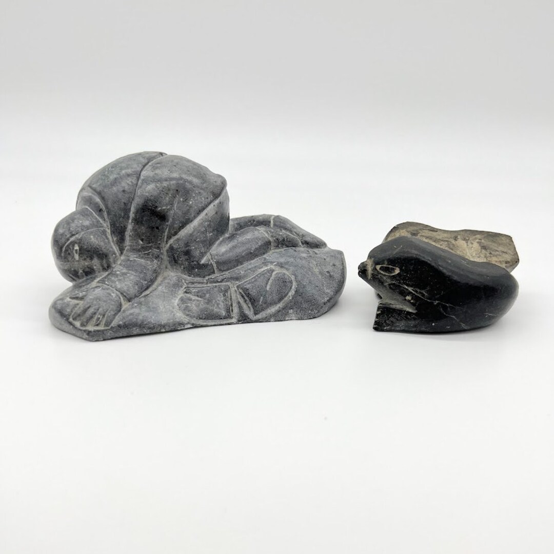 1960's "canada Eskimo Art" Carved Stone Inuit Art - Etsy