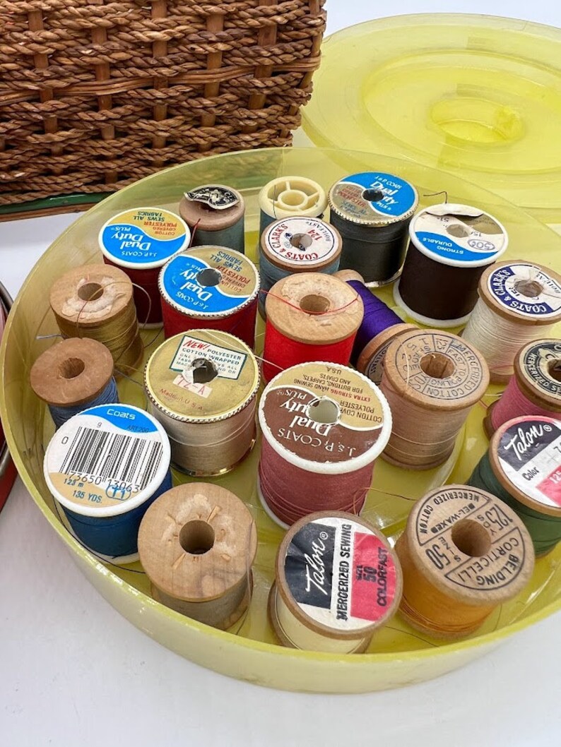 Vintage Sewing Kit - Thread, Buttons, Pins, and More - Etsy