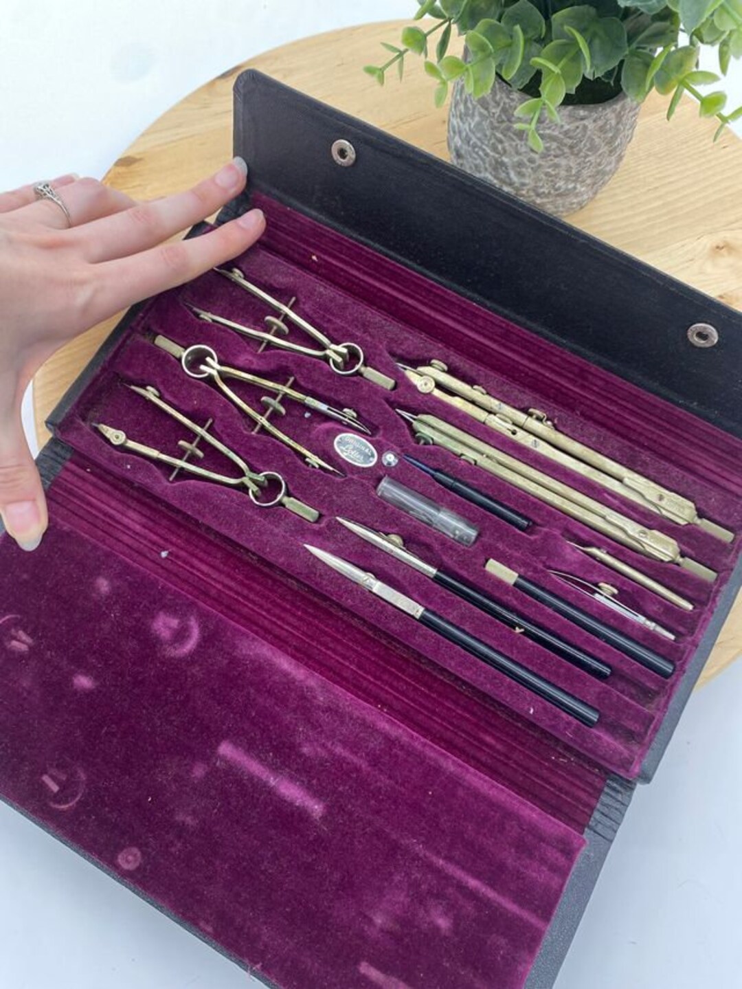 Antique German Original Lotter Drawing/mapping/compass Kit - Etsy