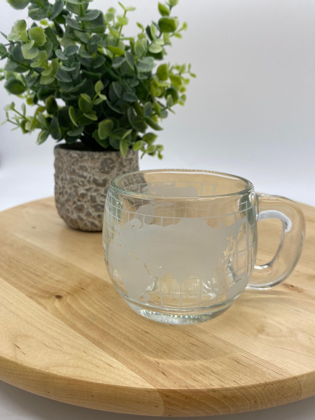 Nestle Nescafe Glass World Globe Mug - Etsy