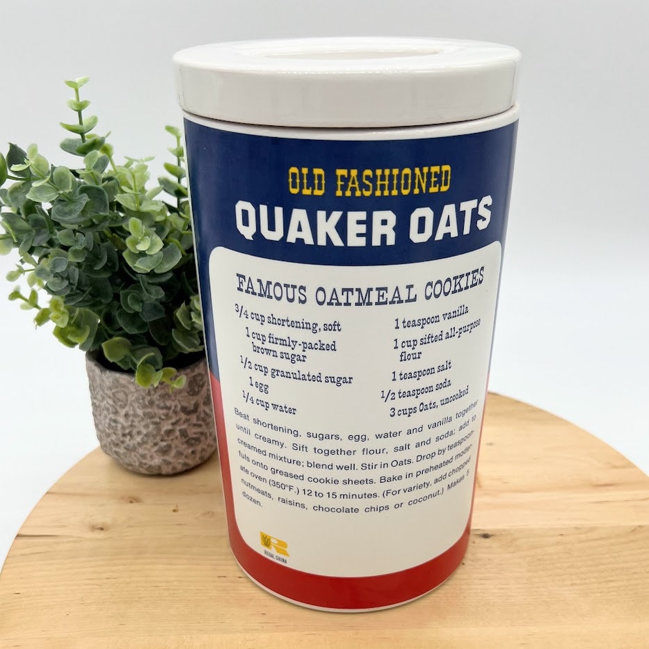 Vintage Ceramic Quaker Oats Canister 100th Anniversary 1970s - Etsy