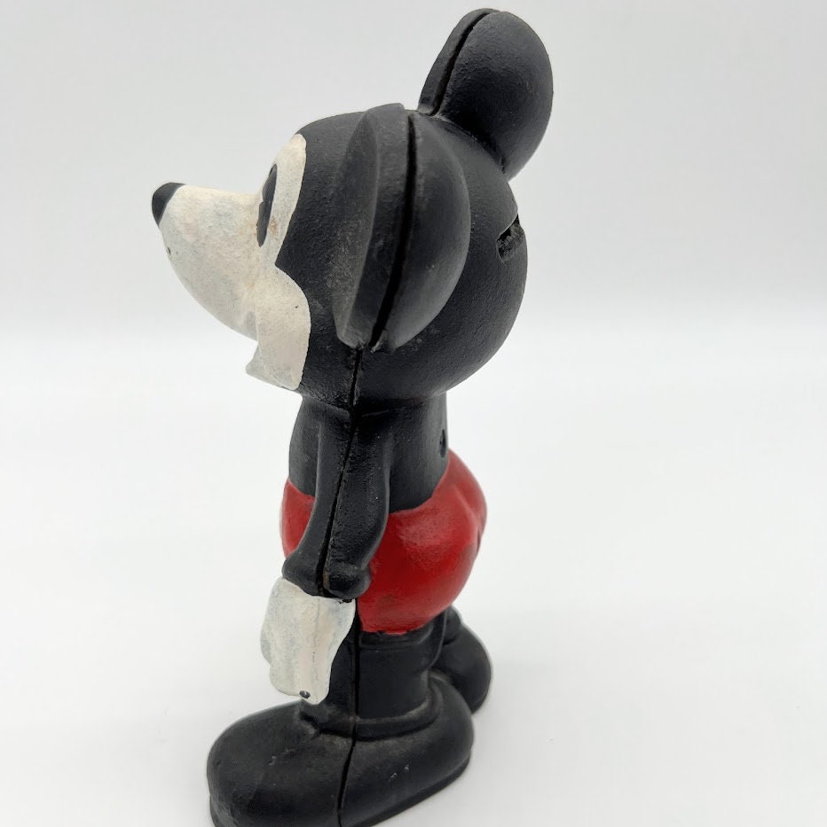 Vintage 1960's Cast Iron Mickey Mouse Coin Bank - Etsy