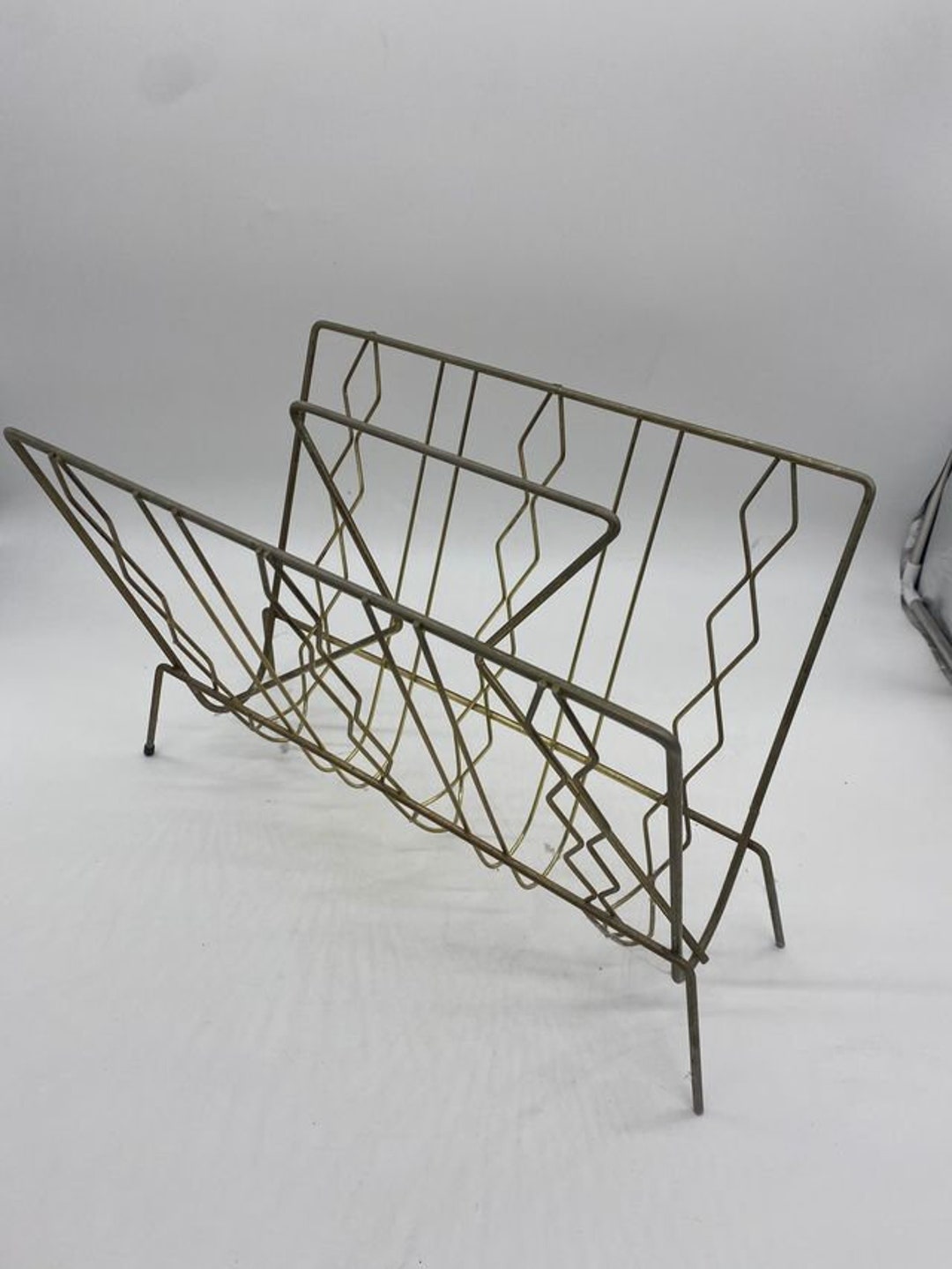 1960's Metal Magazine/vinyl Rack MCM - Etsy