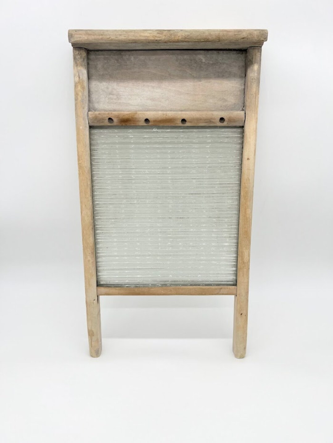 Vintage Primitive European Ribbed Glass Washboard - Etsy