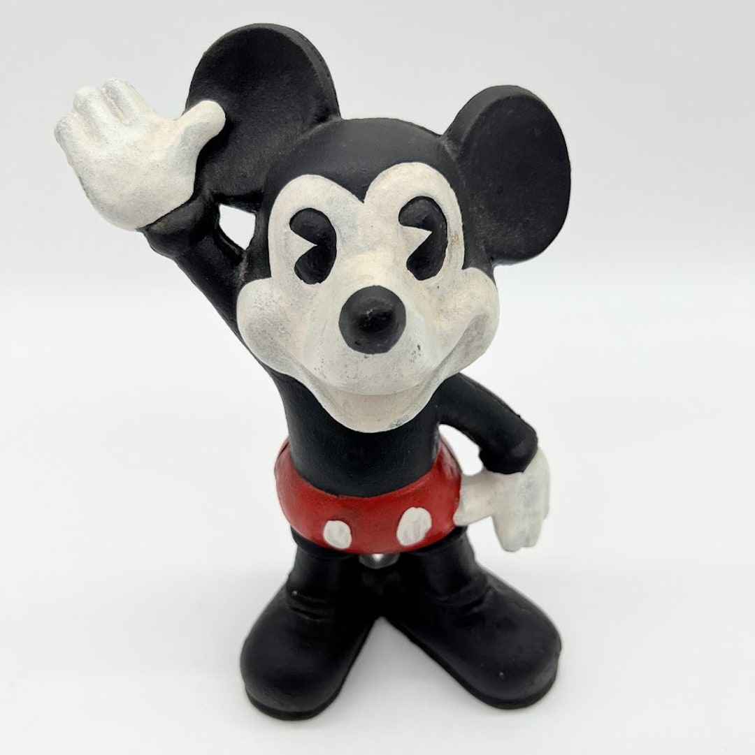 Vintage 1960's Cast Iron Mickey Mouse Coin Bank - Etsy