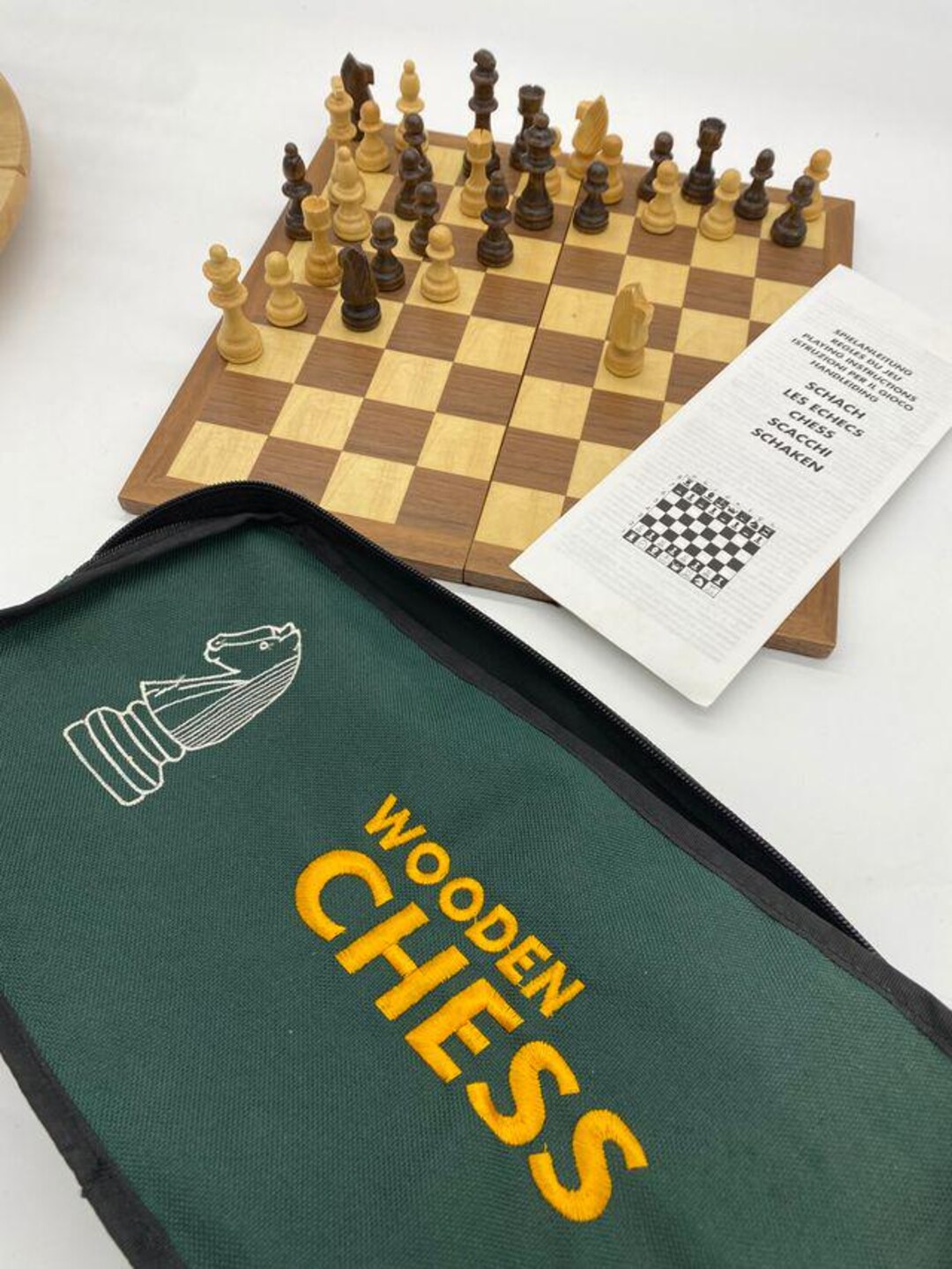 Portable/foldable Wooden Chess Set With Case - Etsy