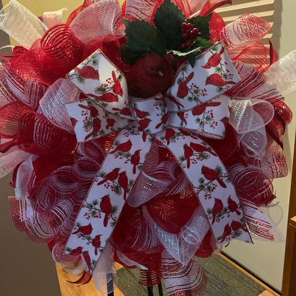 Cardinal Wreath - Etsy