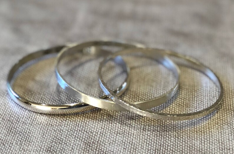 6mm Solid Brushed Sterling Silver Hallmarked Bangle Bracelet - Etsy UK
