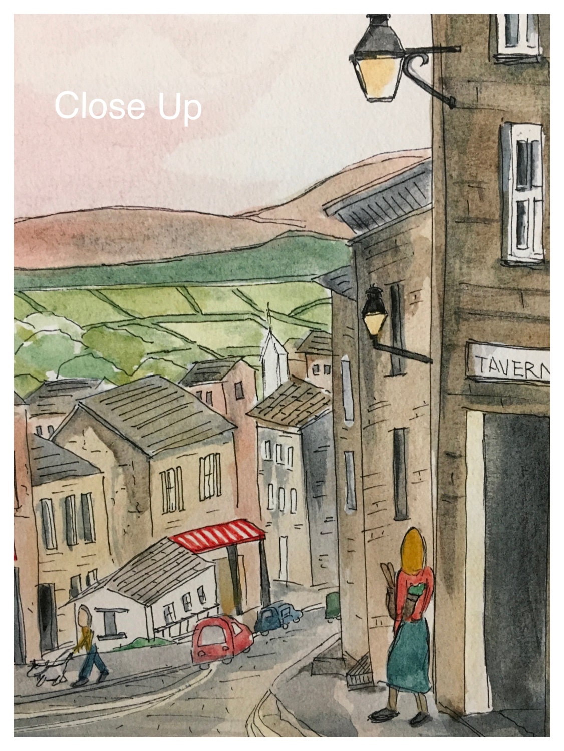 English Art; English Countryside Art; European Art; Rustic Streetscape ...