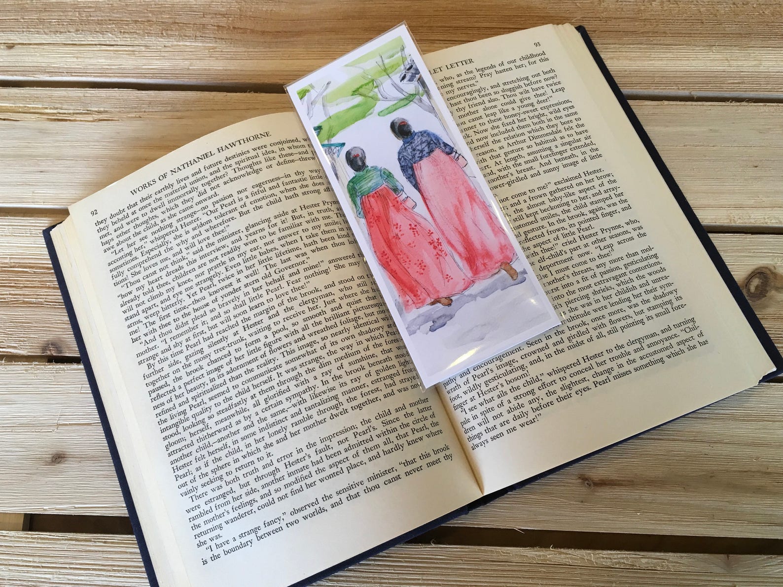 Bookmark ladies in Hambok Artsy Bookmark Booklovers Gift - Etsy