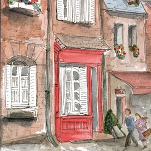 French Watercolor Print- French Art Print - Paris Print - Europe Art ...