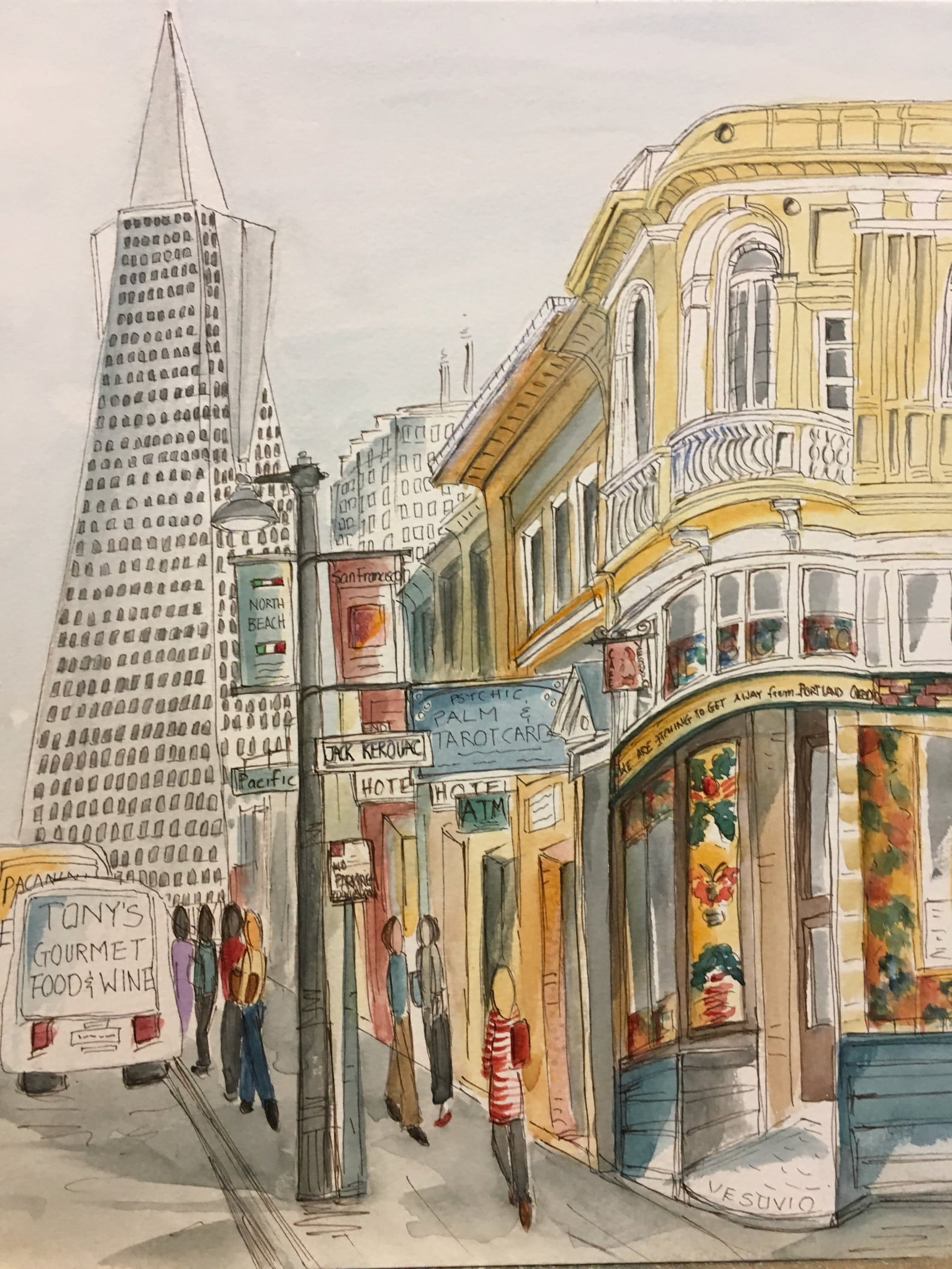 San Francisco Art Print Bay Area Art Print Landmark Art | Etsy