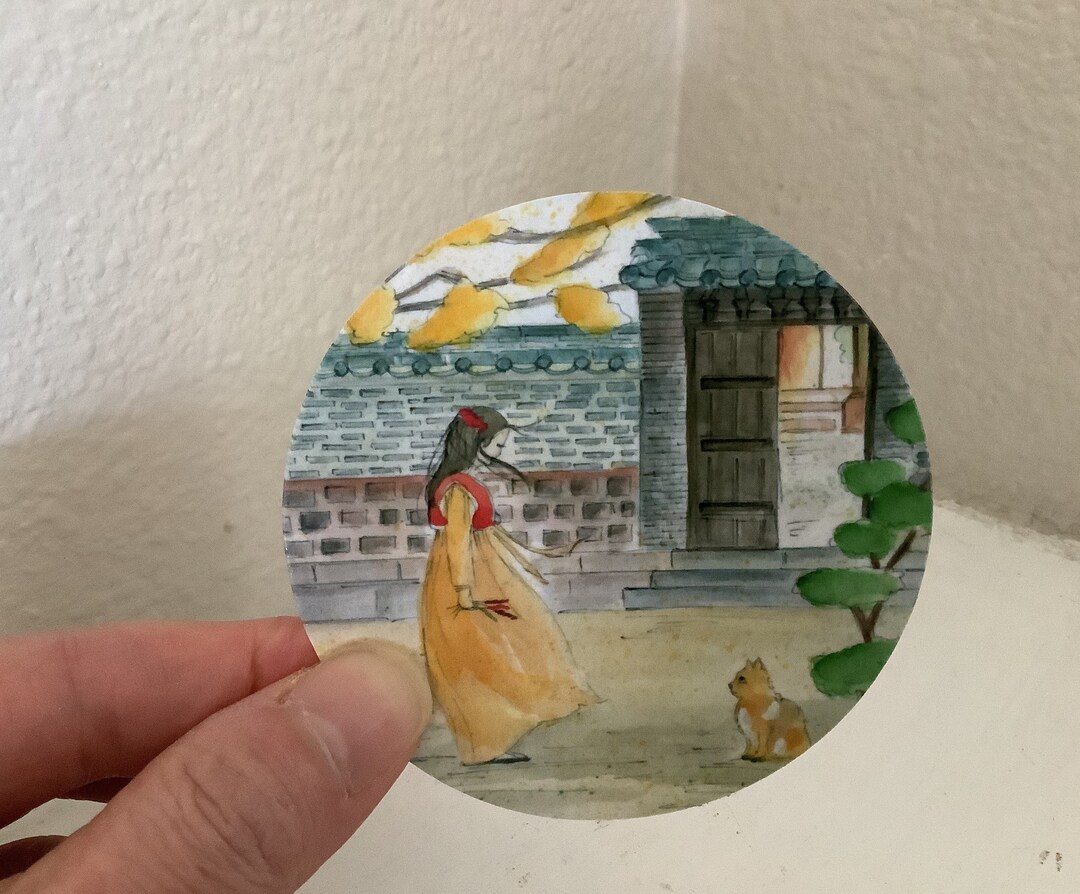 Vinyl Stickers; Asian, Korean Art Stickers; Laminated, Water and ...