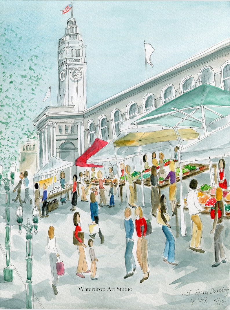 Ferry Building SF San Francisco Art Bay Area Art Landmark | Etsy