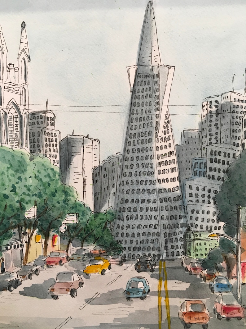 San Francisco Art Print Bay Area Art Print Landmark Art - Etsy