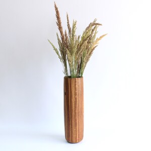 Tall Floor Vase Rustic Oak Vase Handmade Wooden Bookshelf - Etsy