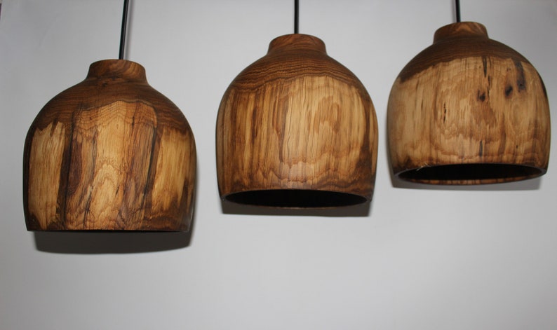 Rustic wood pendant light for kitchen island hanging lamp | Etsy