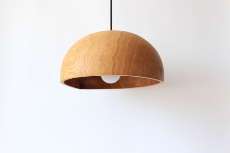 Wooden Pendant Light Natural Suspension Light Large Dining - Etsy