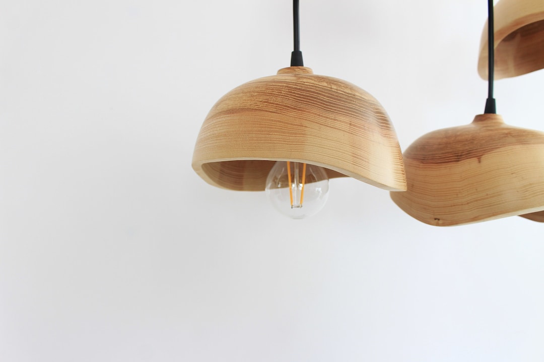 Pendant Light, Wooden Small Hanging Light, Dining Room Lamp Shade ...