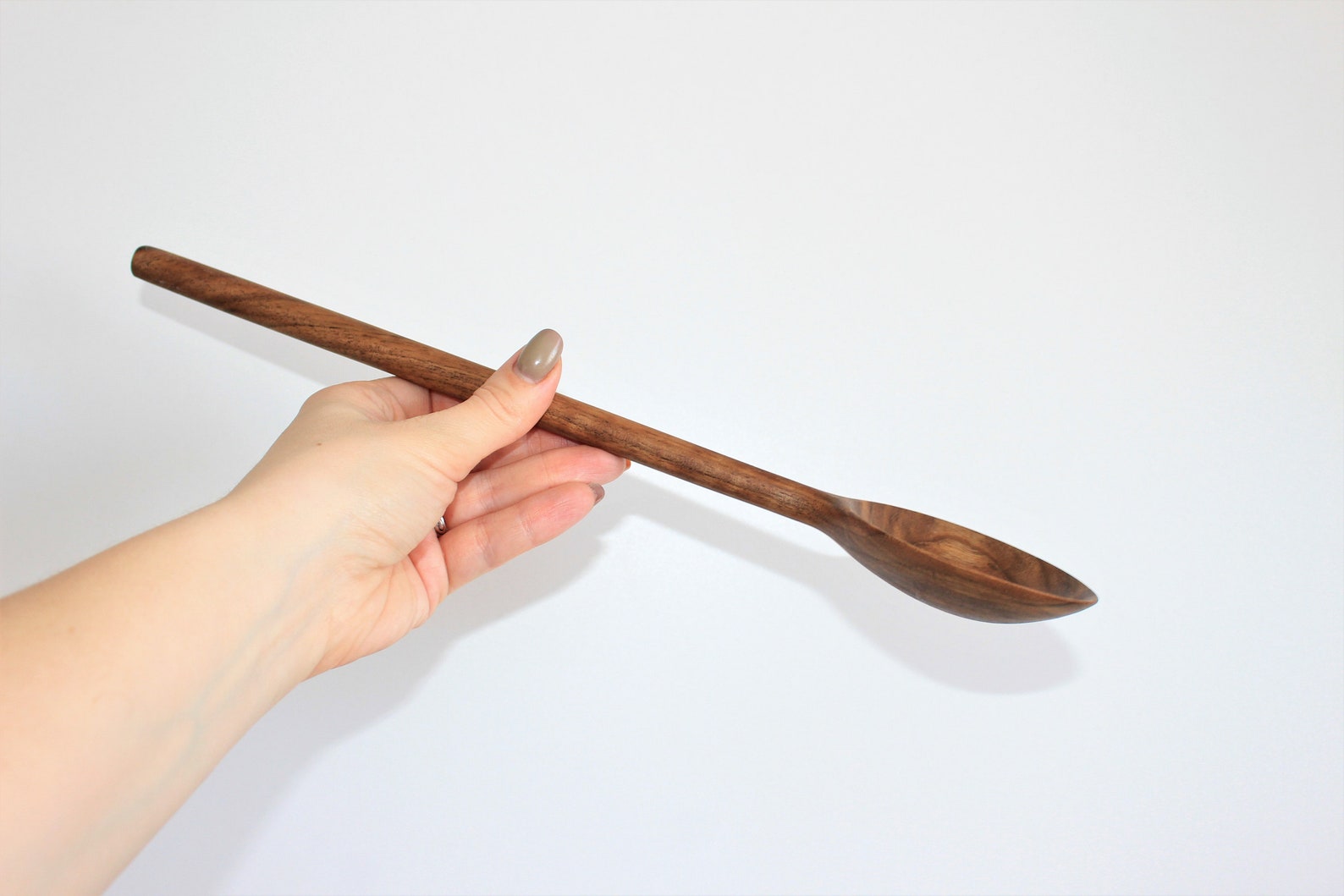 Large Walnut Wooden Spoon for Salad Carved Wooden Utensils - Etsy